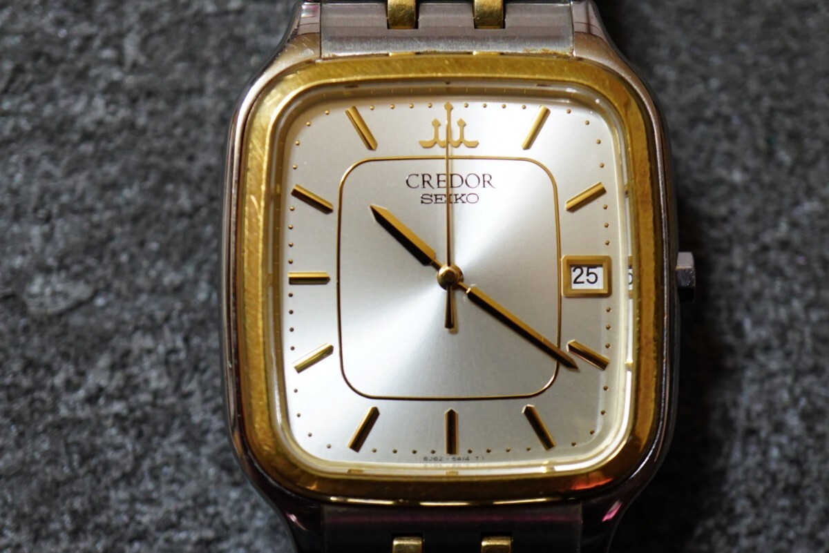SEIKO CREDOR セイコー クレドール 18金/18KT+SS/SS 8J82-5A10 メンズ 腕時計 アクセサリー ブランド クォーツ 不動品 電池切れ(クレドール)｜売買された ...