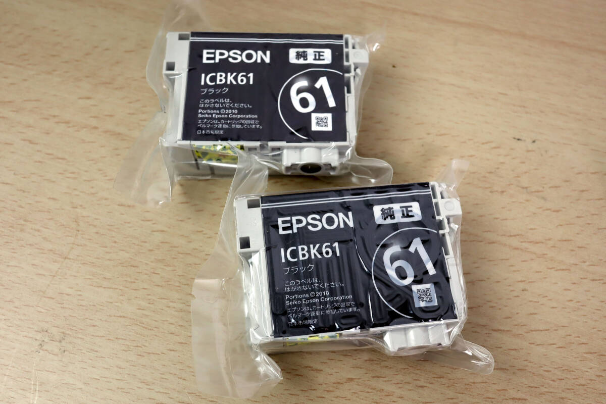 Yahoo!オークション - EPSON ICBK61 純正インクカートリッジ 2本 IC61 ...