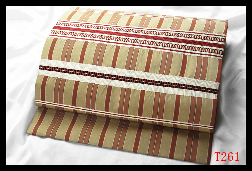 Yahoo!オークション - 蔵【T261】西陣美品 手織 間道紋 桑染色地 気品...