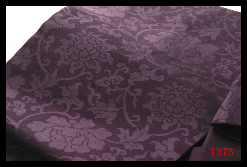 Yahoo!オークション - 蔵【T273】西陣逸品 牡丹唐草紋 滅紫色地 気品豊...