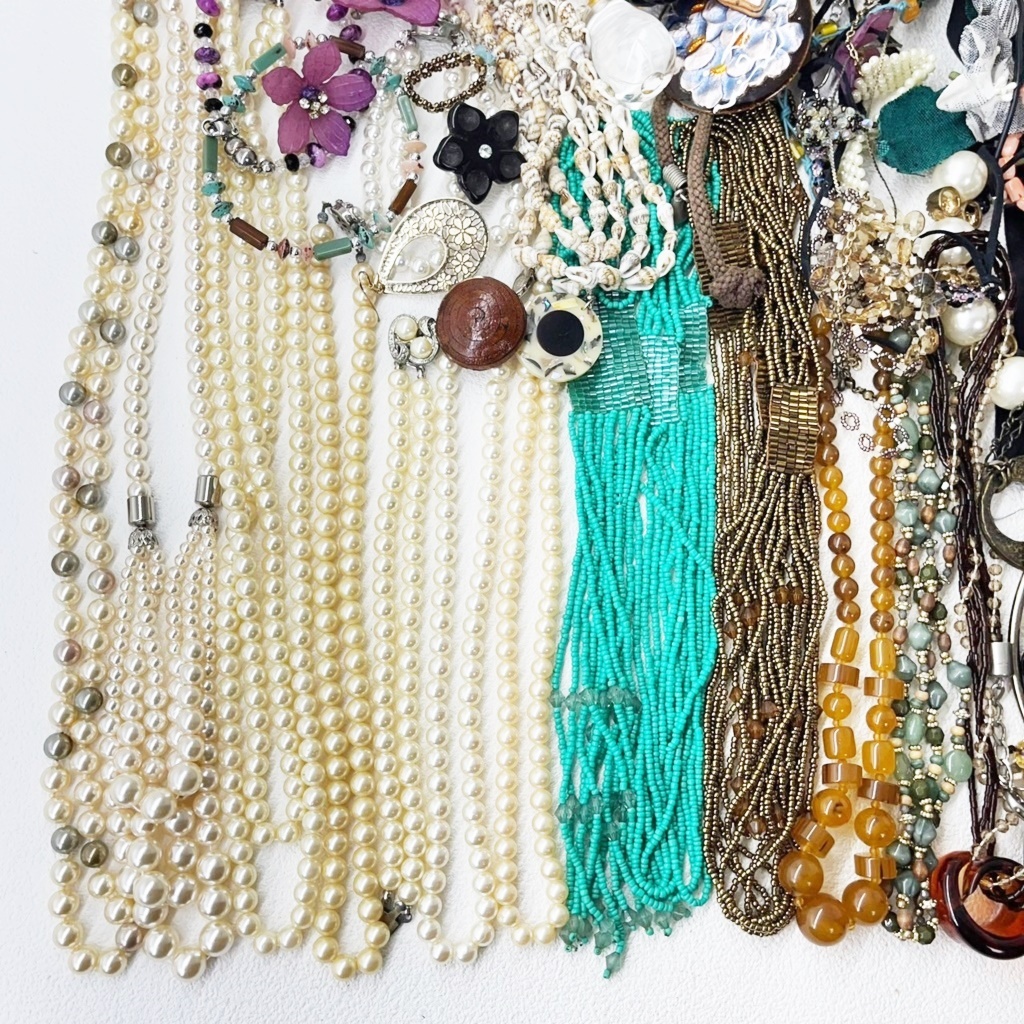 Yahoo!オークション - 【人気】アクセサリー まとめ 総重量 1 100g ネ...