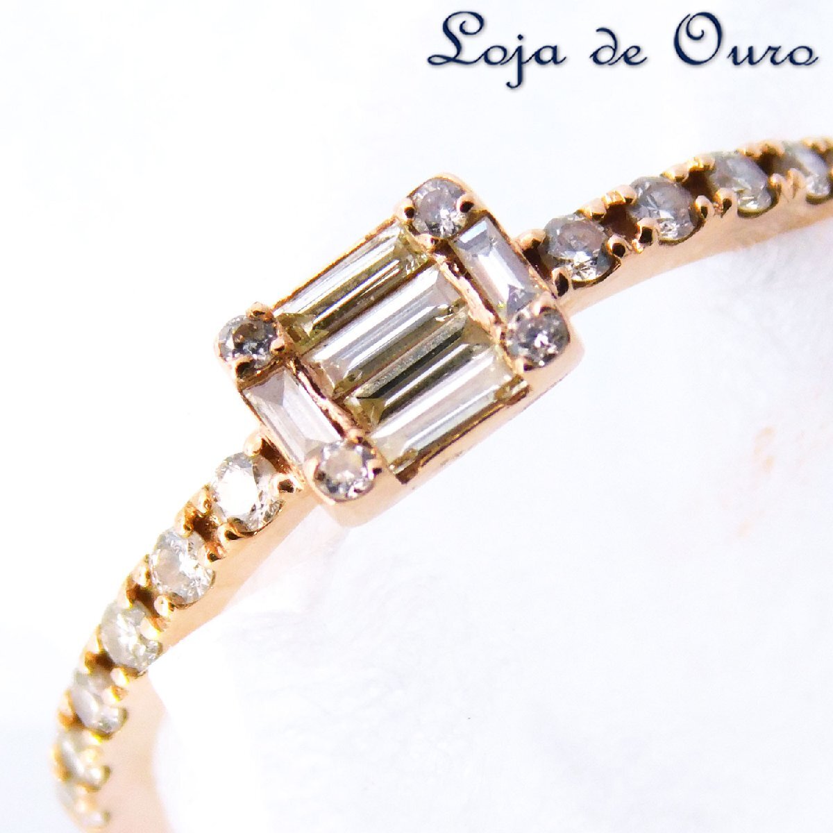 Yahoo!オークション - ダイヤモンド0.2ct K18PG バケット エタニティ...