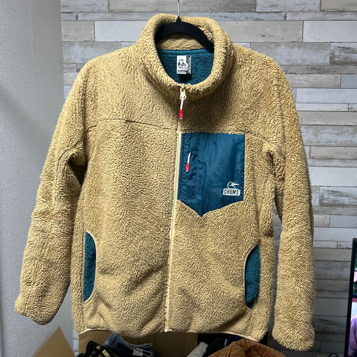 Yahoo!オークション - CHUMS フリースジャケット Sサイズ ベージュ