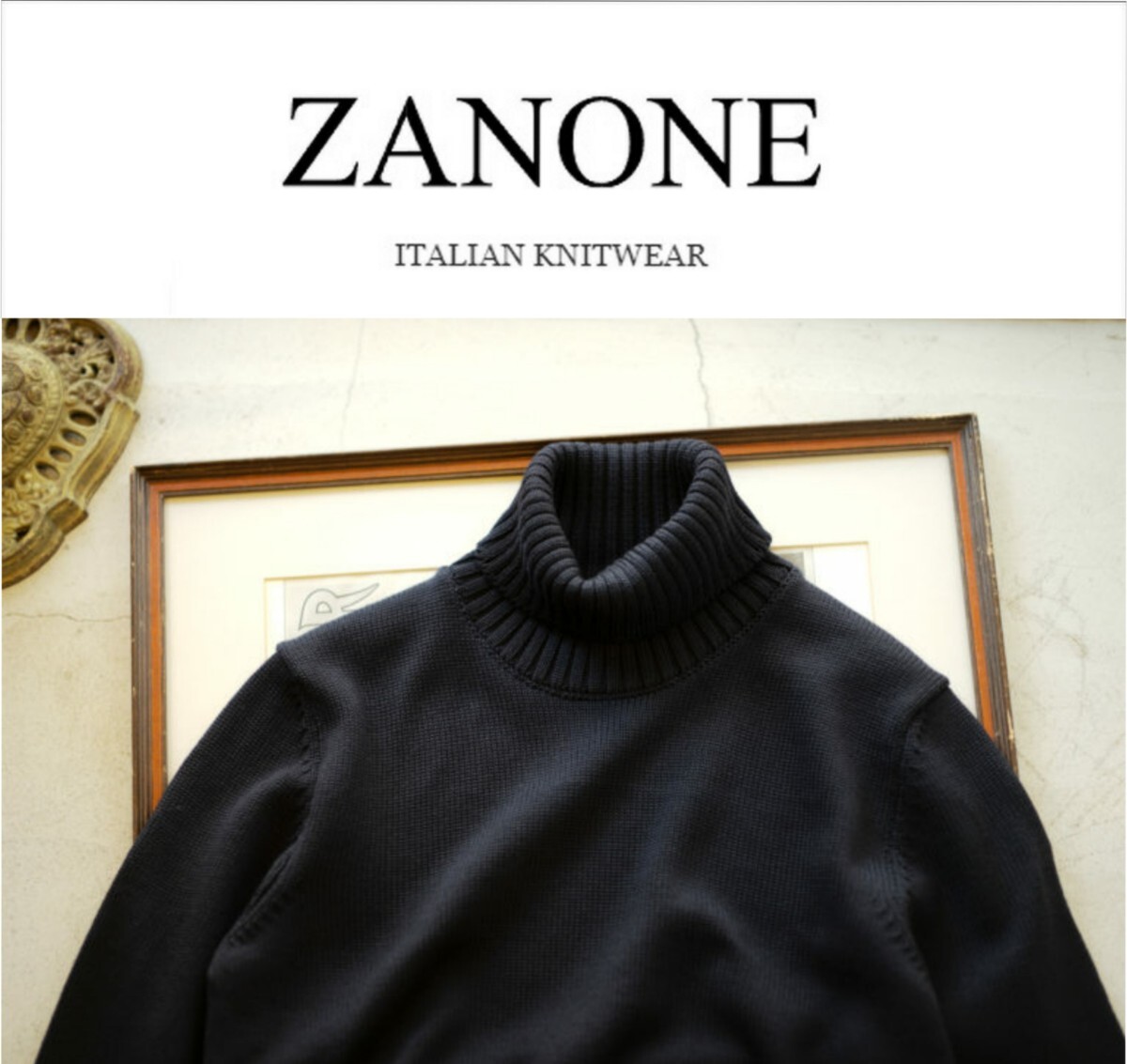 Yahoo!オークション - 極美品 定番 ZANONE ザノーネタートルネック 5G ...