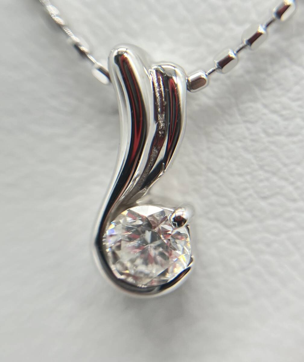 Yahoo!オークション - K18WG D0.15ct 40cm 1.8g ネックレス ホワイトゴ...