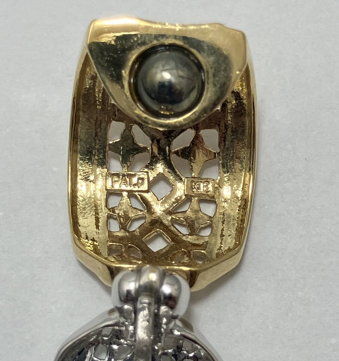 Yahoo!オークション - K14WG／K18 約7.3g イヤリング コンビフープ 店...