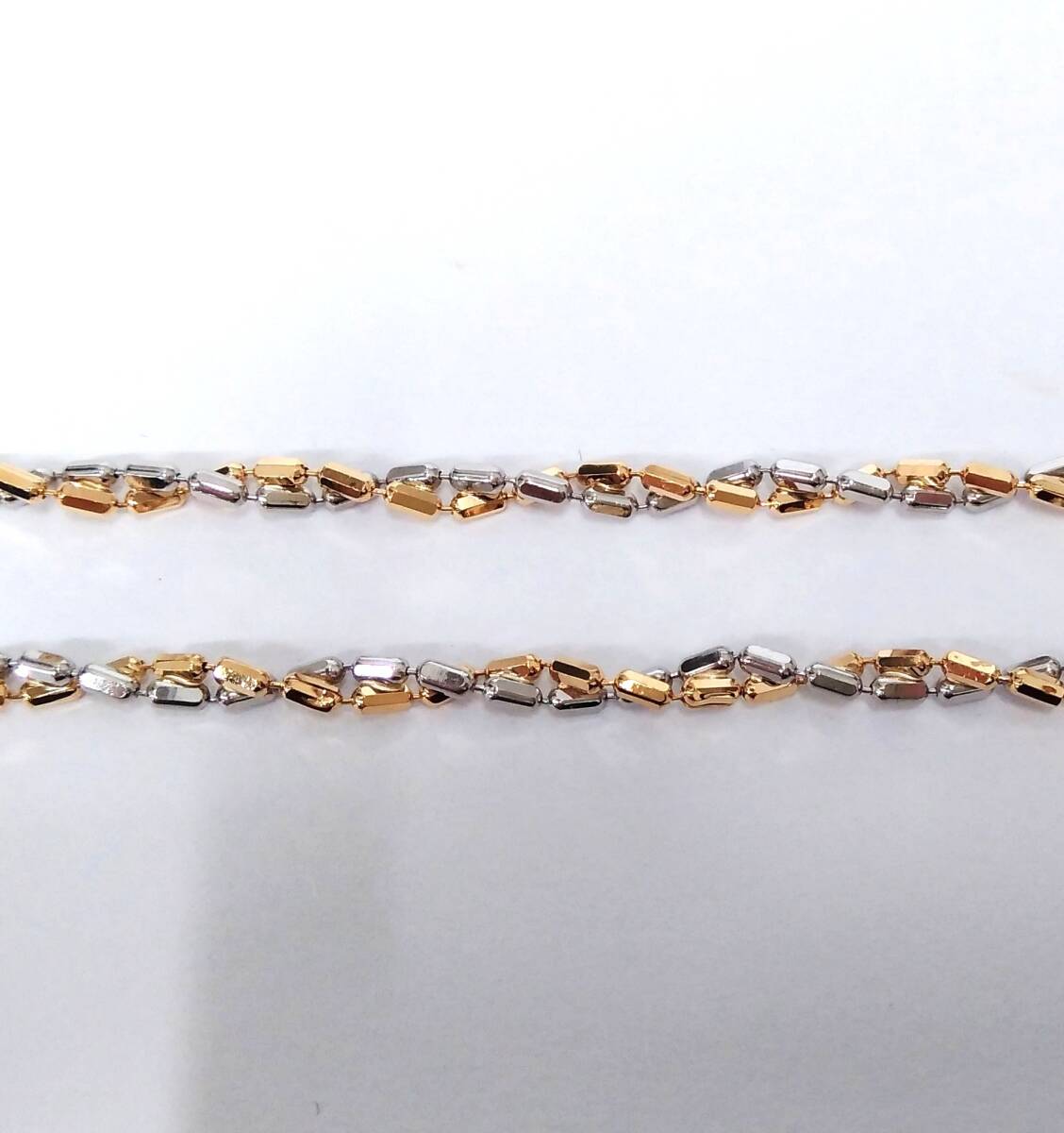 Yahoo!オークション - Pt850 K18 デザインネックレス 約50cm 10.3g