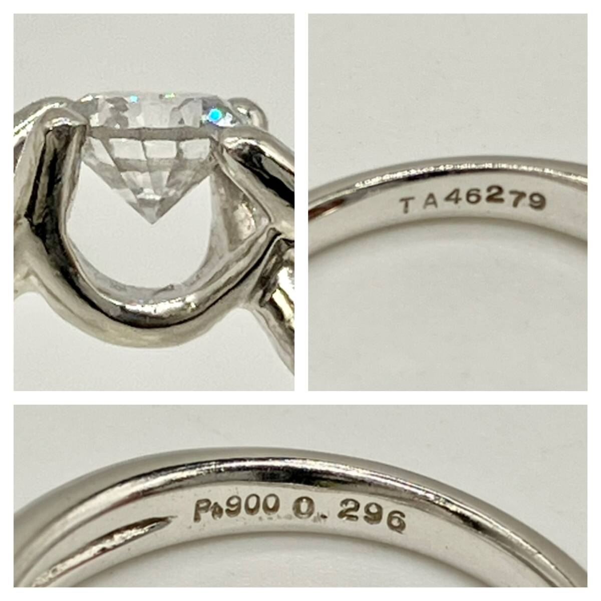 Yahoo!オークション - 鑑定書付き Pt900 プラチナ ダイヤモンド diamon...