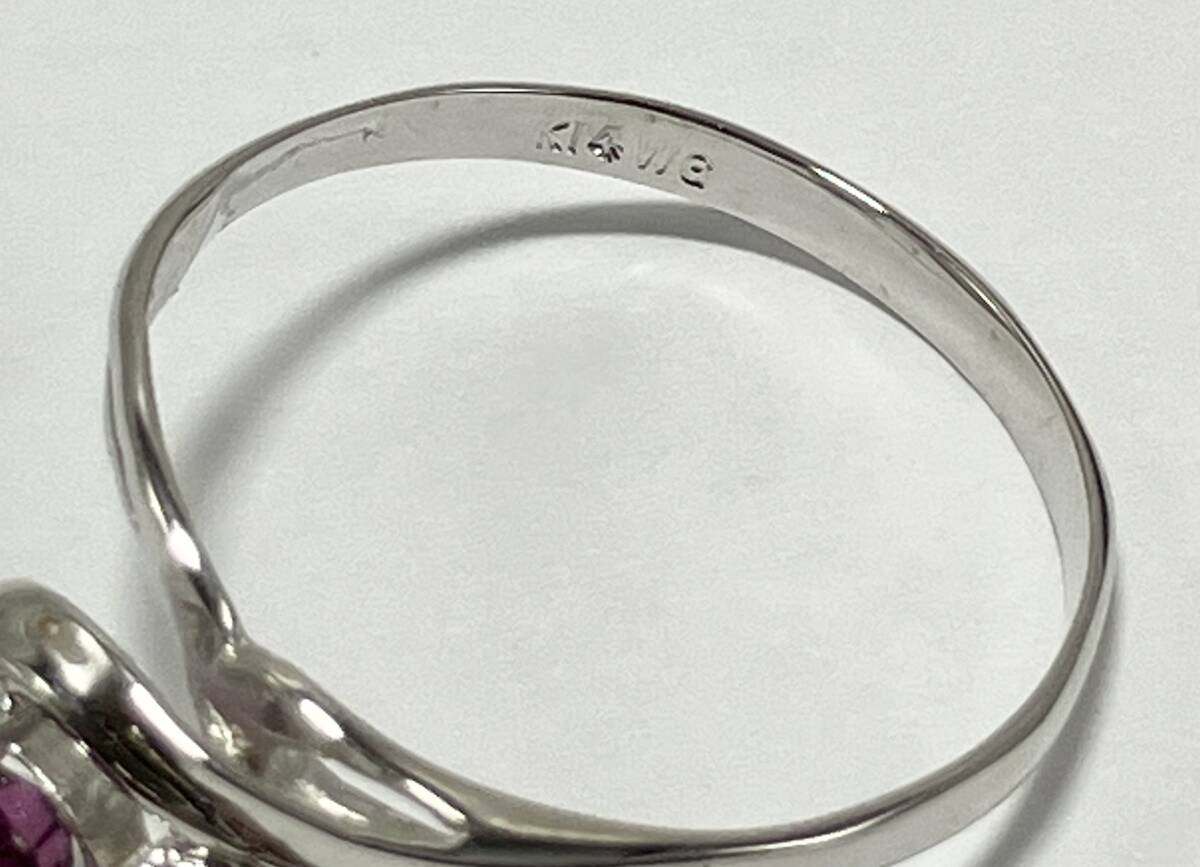 Yahoo!オークション - 鑑別書付き ロードライトガーネット K14WG 約13...