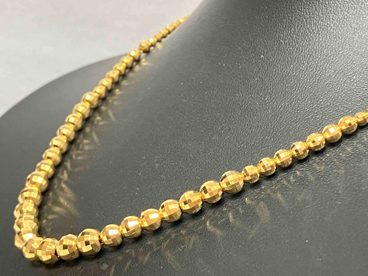 Yahoo!オークション - K24 純金 ネックレス 42cm 24.5g 幅0.3~0.6cm カ...