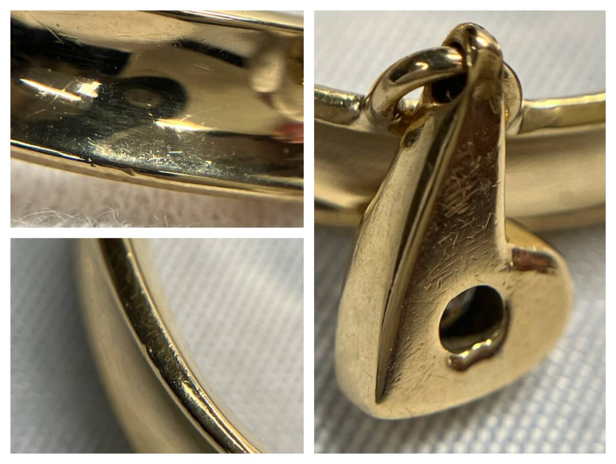 Yahoo!オークション - K18 リング 12.5号 4.9g H0.8×W0.5cm 逆甲丸 石...