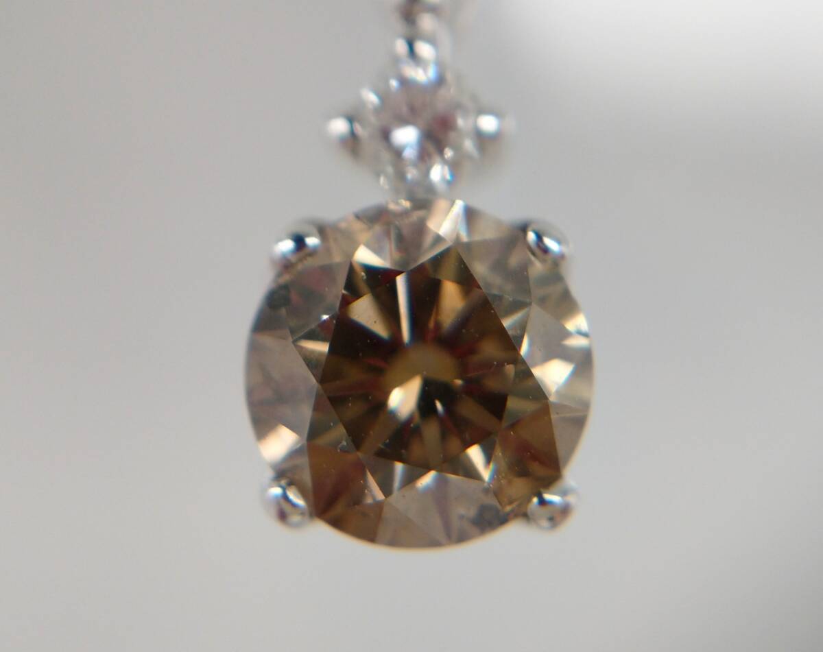 Yahoo!オークション - Pt900/Pt850 ネックレス ダイヤ 0.71ct/0.12ct総...