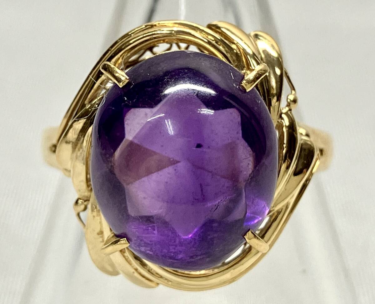 Yahoo!オークション - K18 リング 12号 4.0g H1.2×W1.0cm ストーンリ...