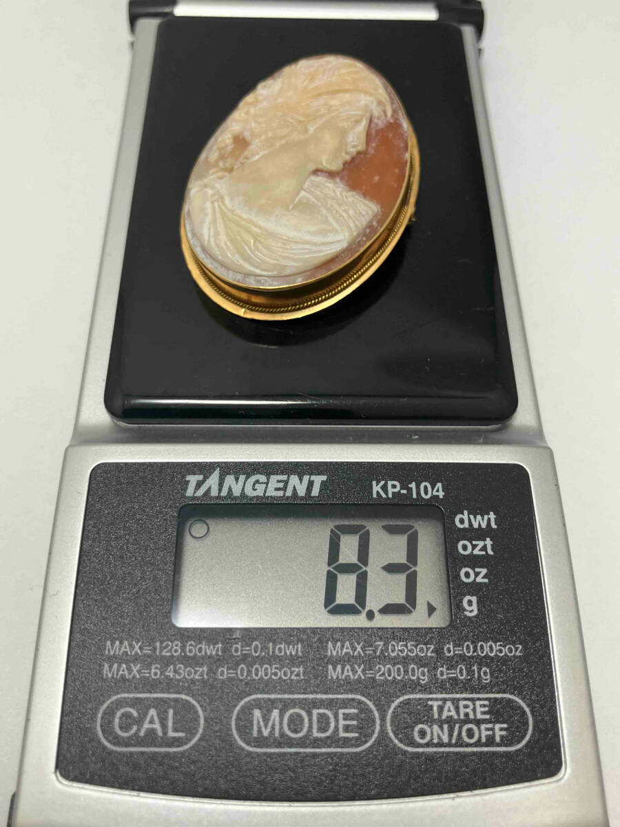 Yahoo!オークション - K18 カメオブローチトップ 約8.3g 店舗受取可