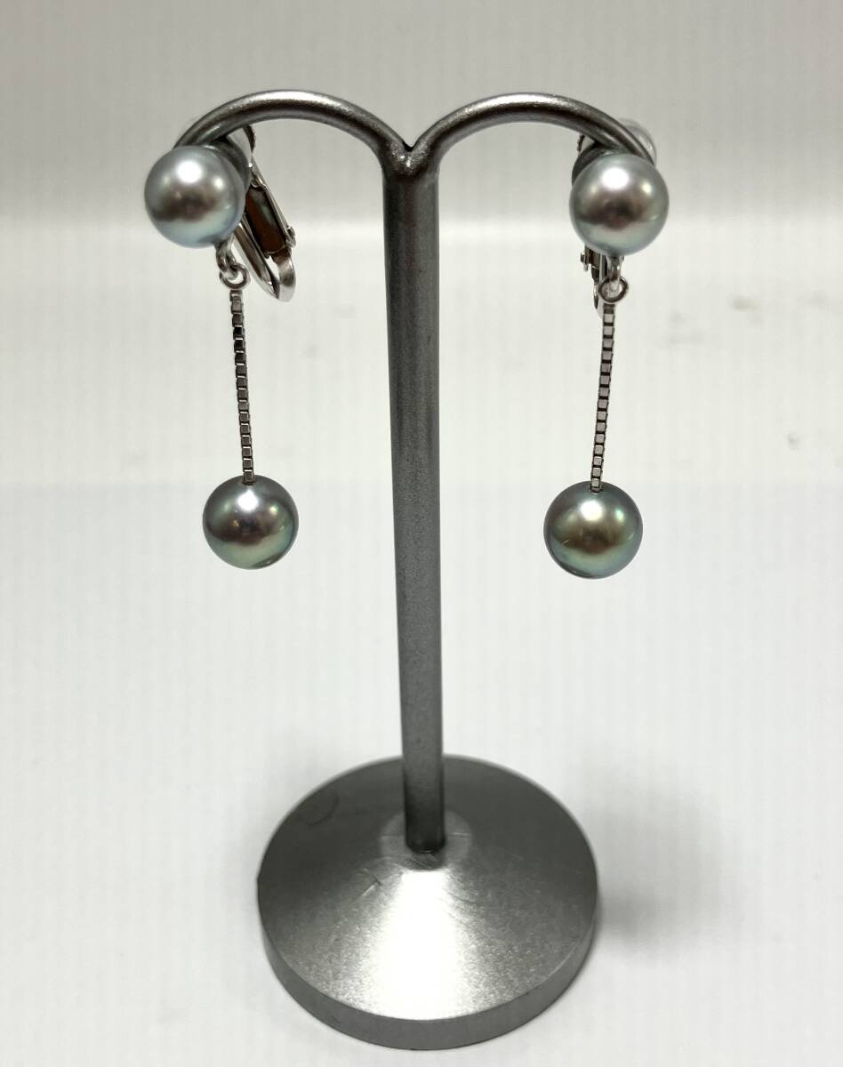 Yahoo!オークション - 鑑別書付き TASAKI 着色パール K18WG スウィング...