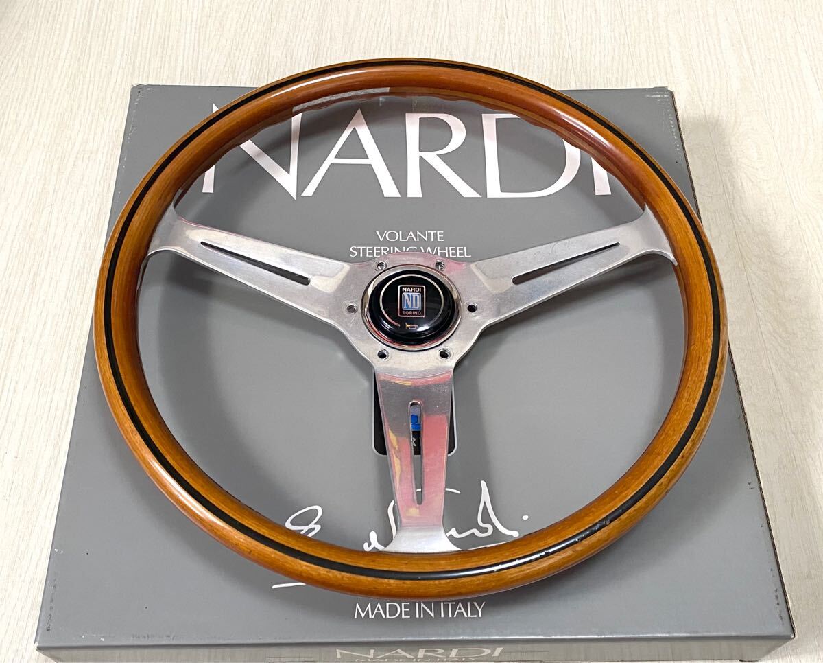 Yahoo!オークション - 【NARDI Classic】36.5Φ ウッドステアリング ナ...