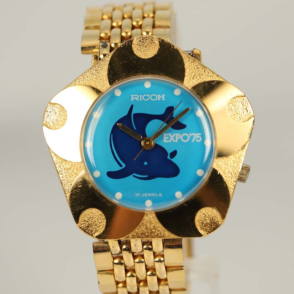 Yahoo!オークション - RICOH リコー EXPO75【大阪万博】【手巻き時計】...