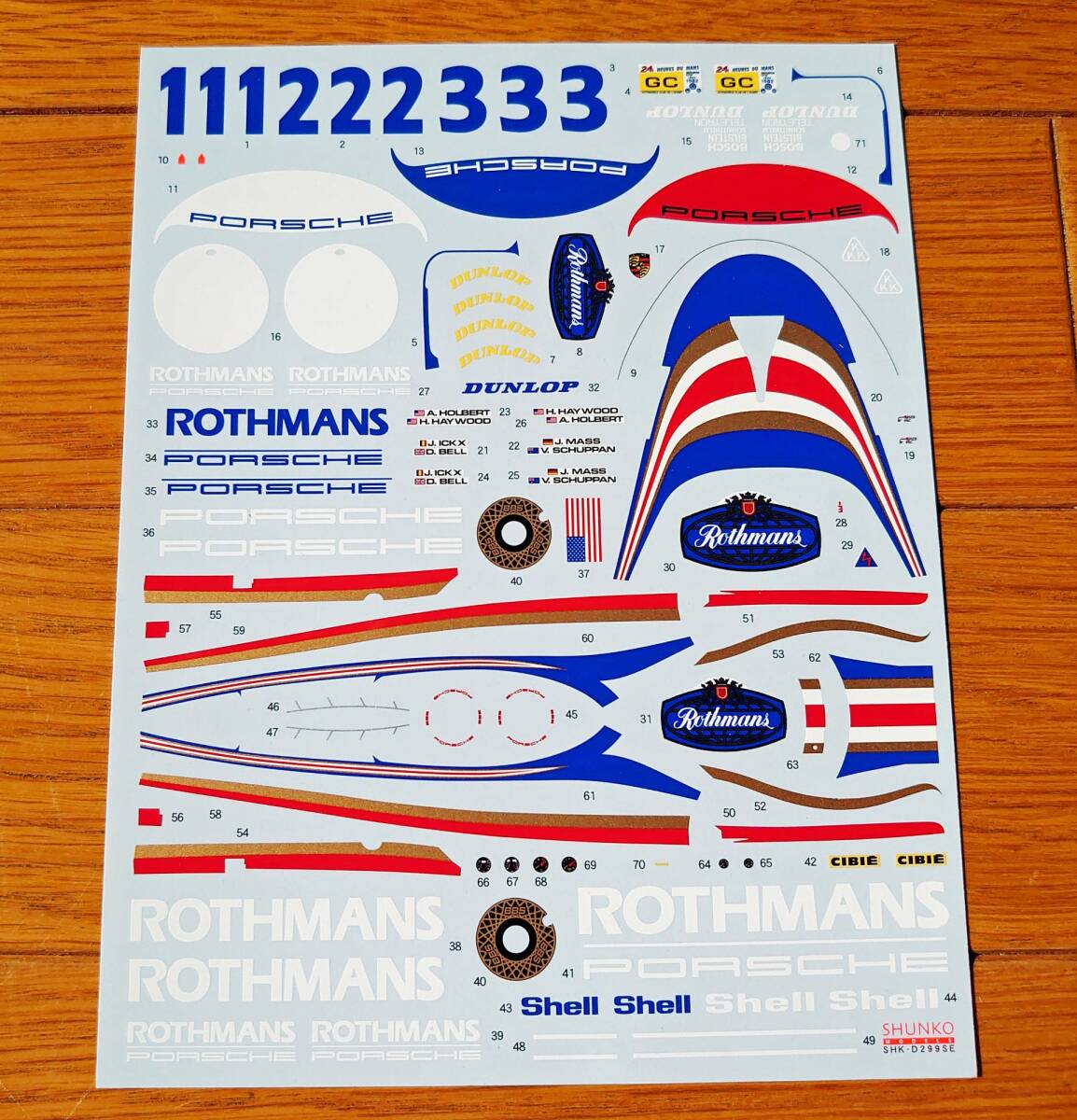 Yahoo!オークション - SHUNKO 1/24 ポルシェ956 LM 1982 デカール