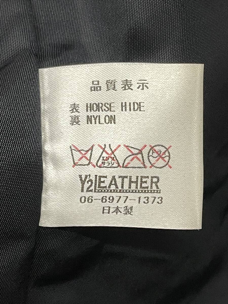 極美品 38 Y'2 LEATHER ER-44 COLLAGE HORSE SINGLE RIDERS 極美品 38 Y'2 LEATHER ER-44 COLLAGE HORSE SINGLE RIDERS