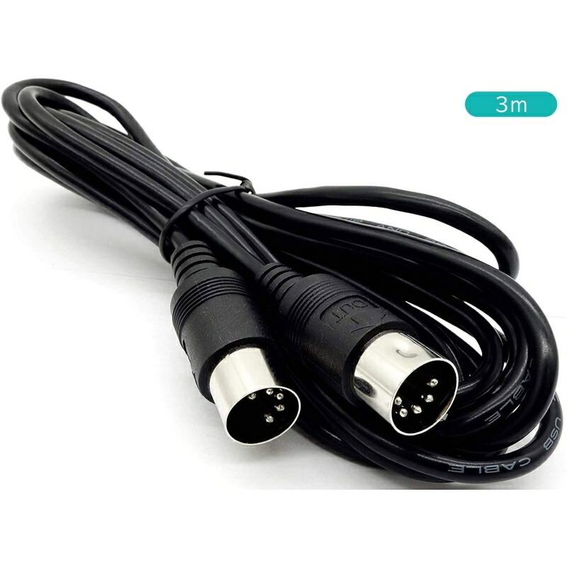 Yahoo!オークション - 【2m/3m 各1本】DINコネクタ MIDIケーブル 丸形5...