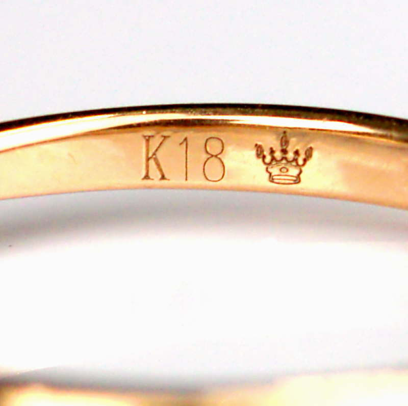 Yahoo!オークション - K18PG WG 18金 指輪 リング ダイヤモンド 12号 0...