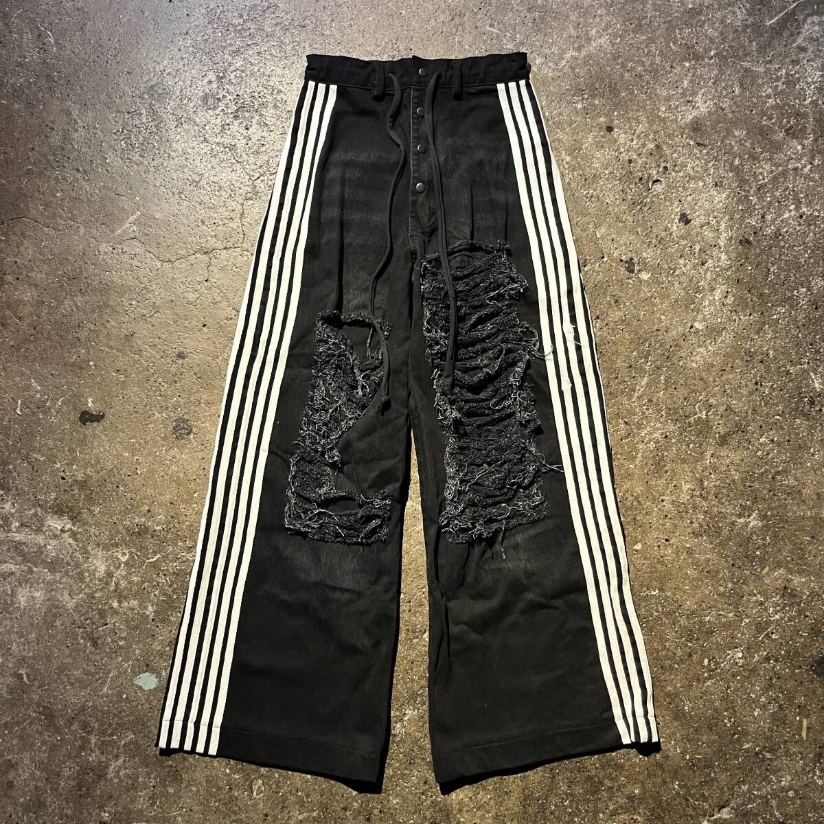 Yahoo!オークション - YORI SPORT 5 Stripe Denim Pant ヨリスポーツ ...