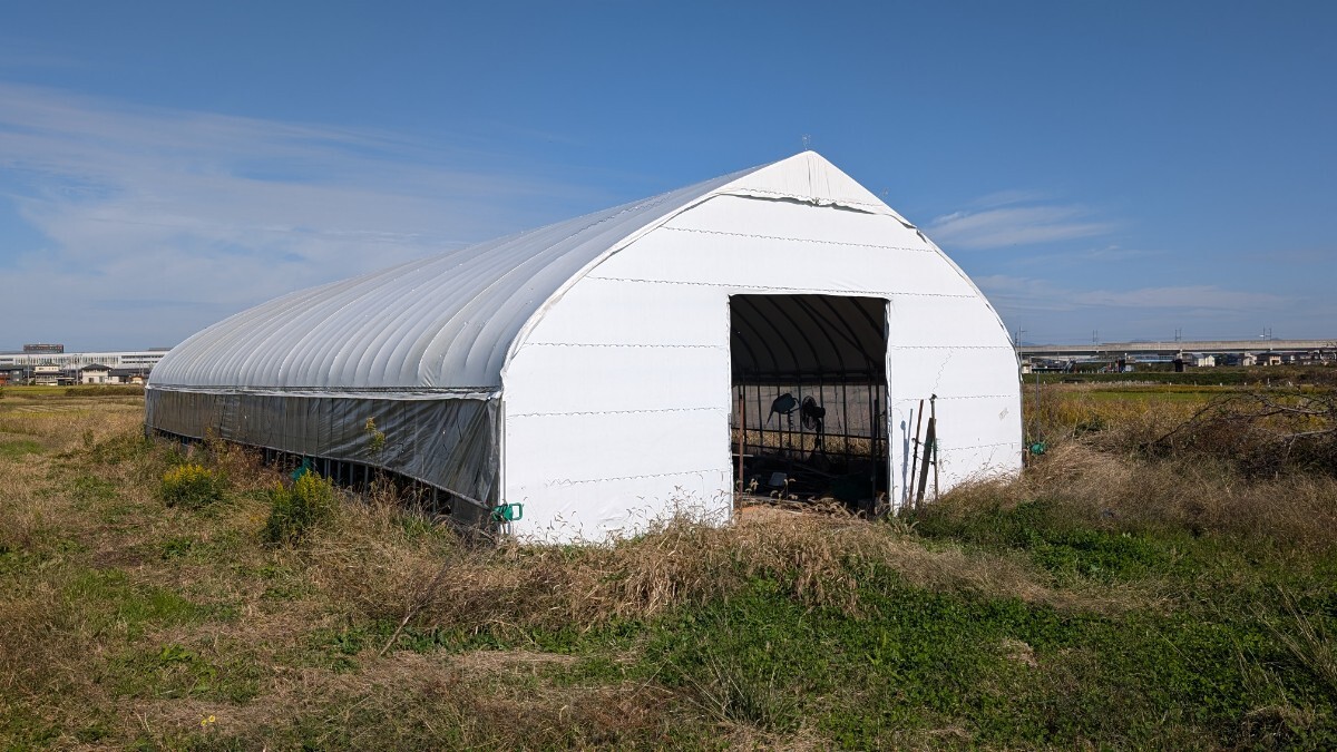 Yahoo!オークション - ビニールハウス 横7.2m 奥行20m 高さ4m パイプ径...