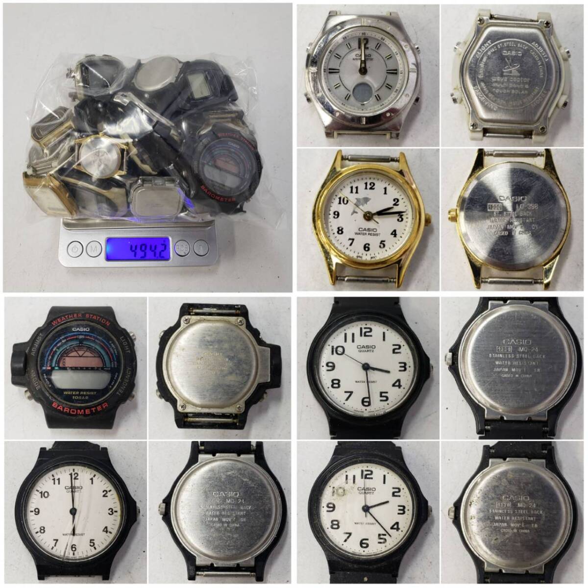 Yahoo!オークション - x/x/M121-594 CASIO 腕時計 フェイスのみ 24点ま...