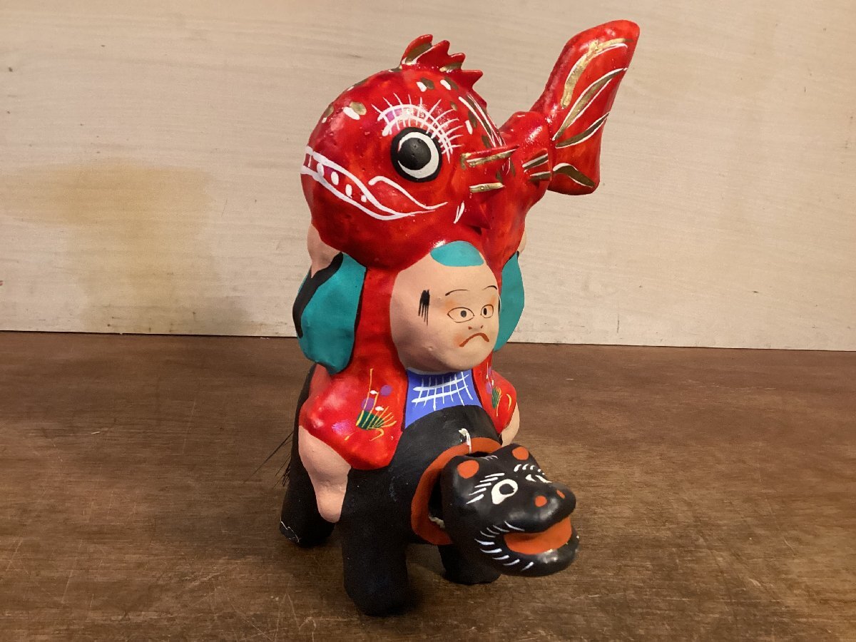 Yahoo!オークション - SS-6276 送料込 張子 三春張子 鯛持ち熊金 足に...