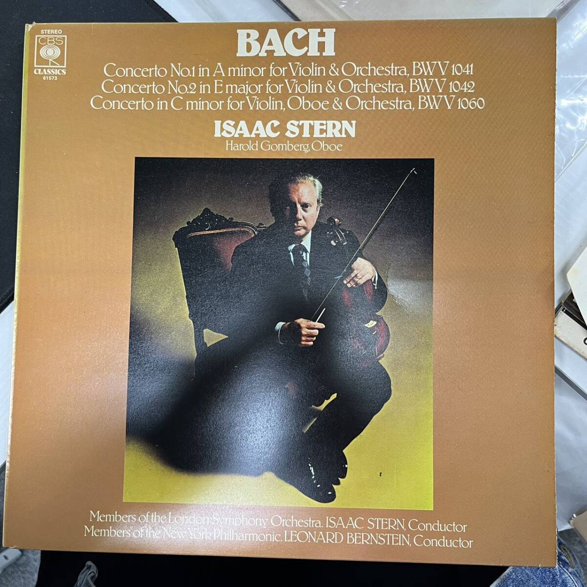 Yahoo!オークション - Bach Isaac Stern Leonard Bernstein Concerto N...