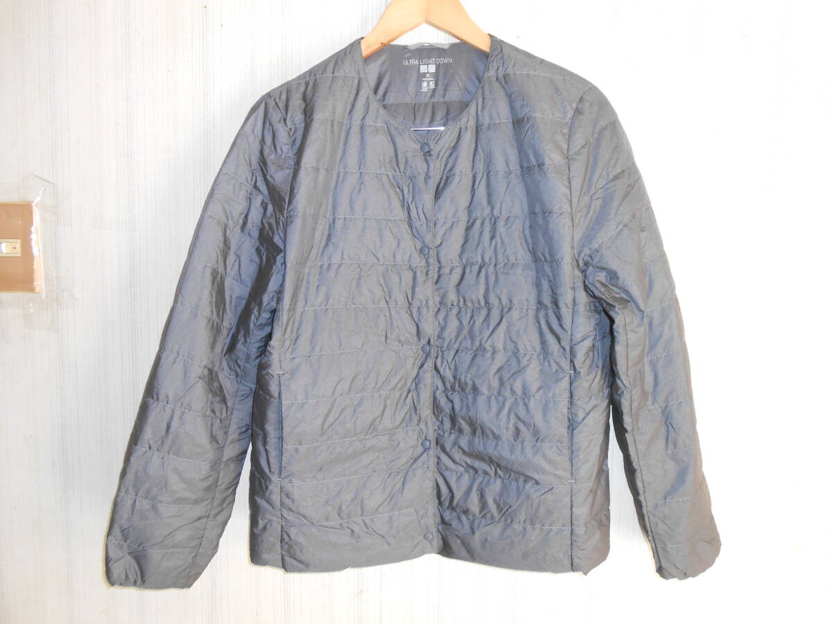 Yahoo!オークション - C267良好ユニクロボタン付き2way軽量ダウンジャ...