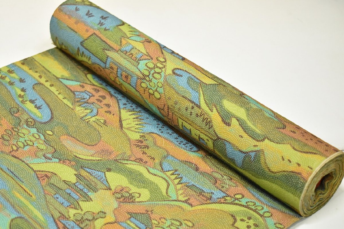 Yahoo!オークション - 竜F427 反物 生地 てまりウール 彩美小紋 毛100...