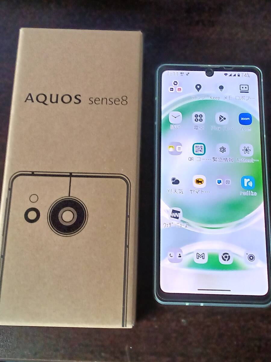 Yahoo!オークション - AQUOS sense 8 SIMフリー ペールグリーン 中古美...