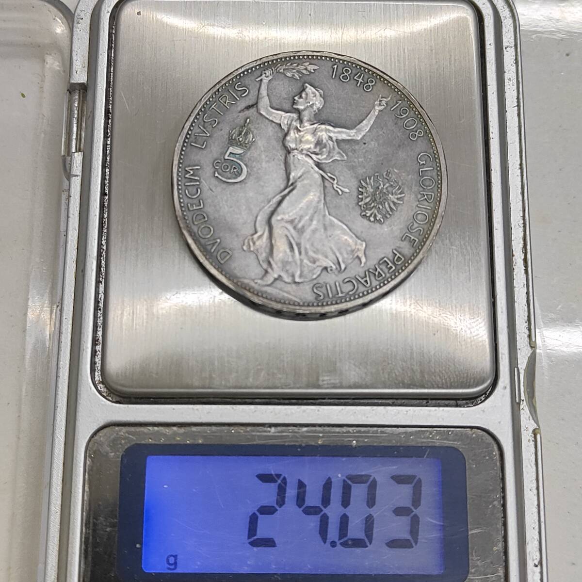 Yahoo!オークション - オーストリア 5クローネ 1908年