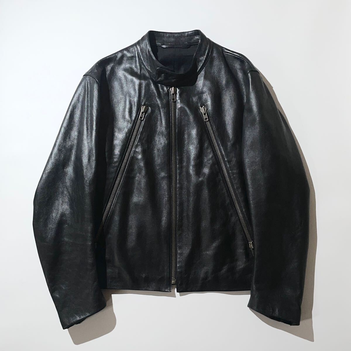Yahoo!オークション - 07aw Martin Margiela 14 5 Zip Leather Riders ...