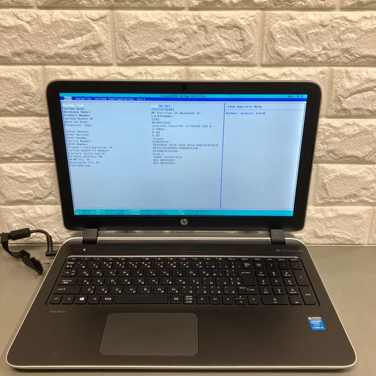 Yahoo!オークション - Q158 HP Pavilion 15 TPN-Q140 Core i3 5010U メ...