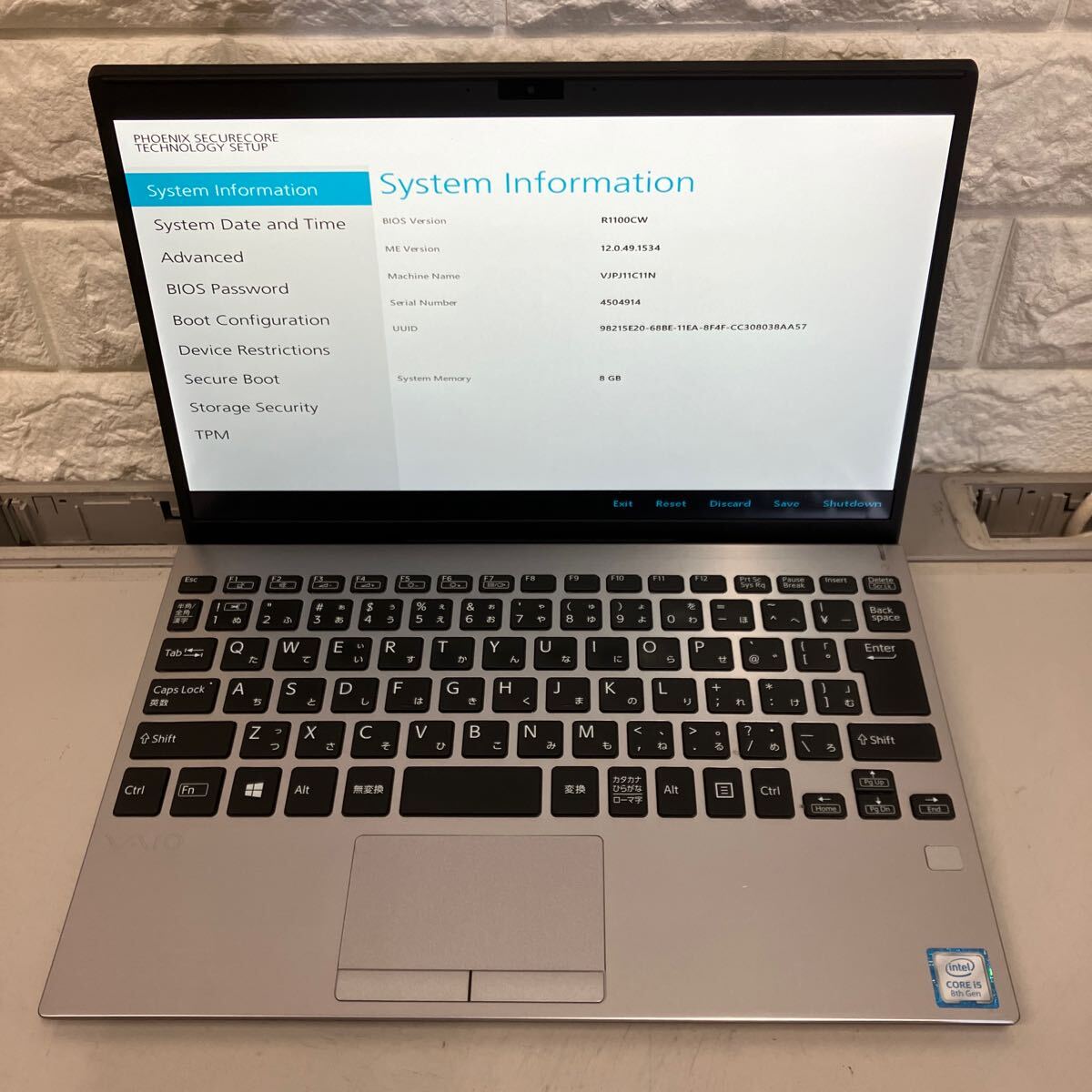 Yahoo!オークション - S133 SONY VAIO VJPJ11C11N Core i5第8世代 メモ...