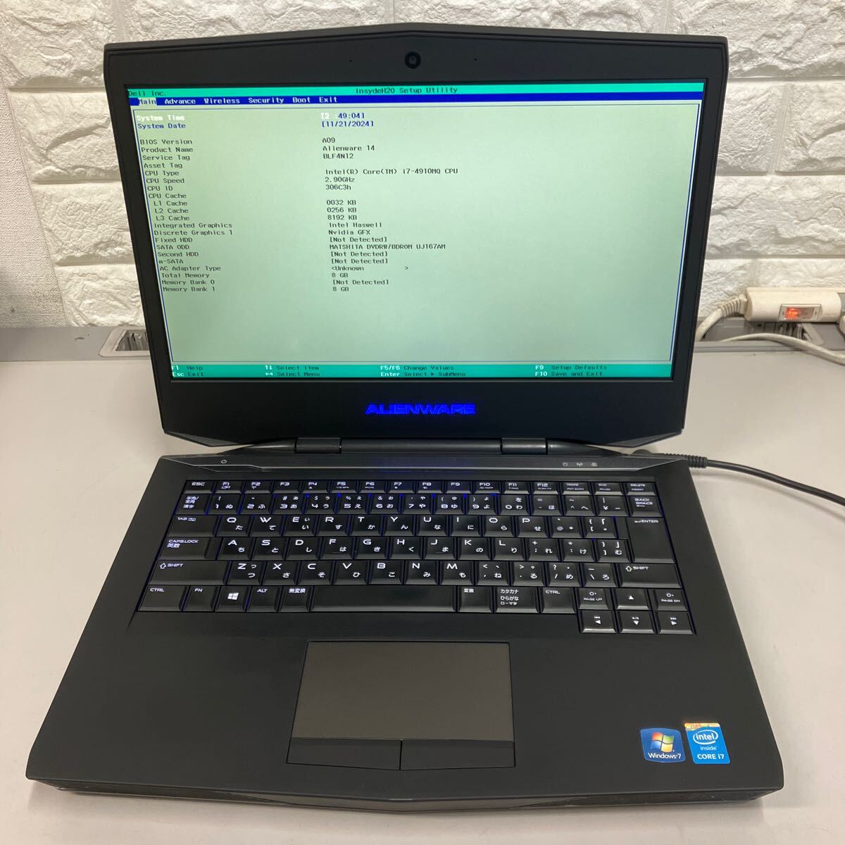 Yahoo!オークション - S184 ALIENWARE Alienware 14 P39G Core i7 4910...