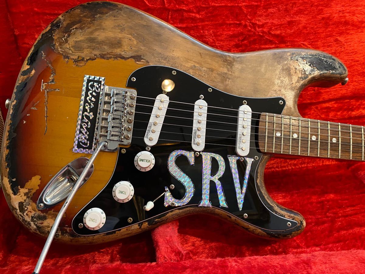 Yahoo!オークション - ハードレリック fernandesストラトキャスターSRV...