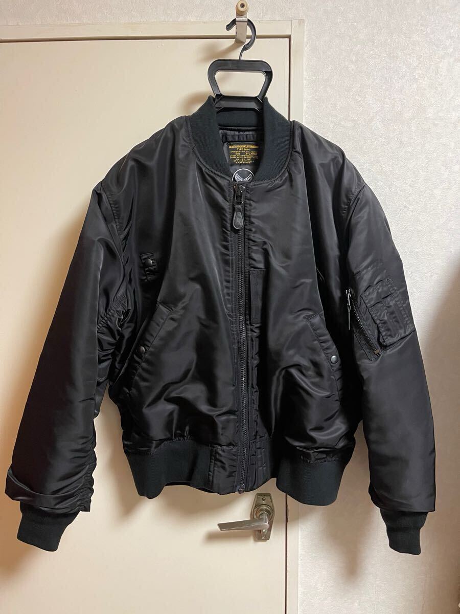 Yahoo!オークション - WAIPER WAIPER.inc MA-1 MA1 black 黒 XL フライ...