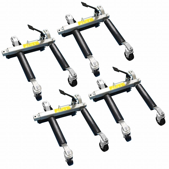 Yahoo!オークション - 『4台 耐荷重680kg 鉄車輪』油圧式 タイヤドーリ...