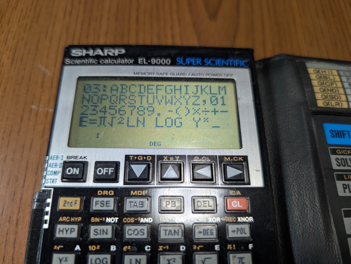 Yahoo!オークション - SHARP 関数電卓 EL-9000 ポケコン 中古