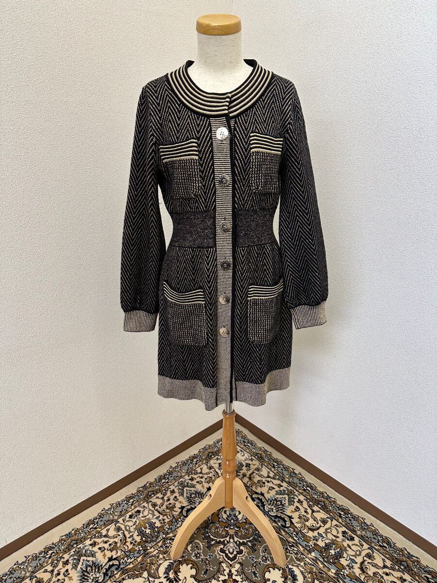 Yahoo!オークション - エポカ ニット ワンピース EPOCA 40 黒 ベージュ...