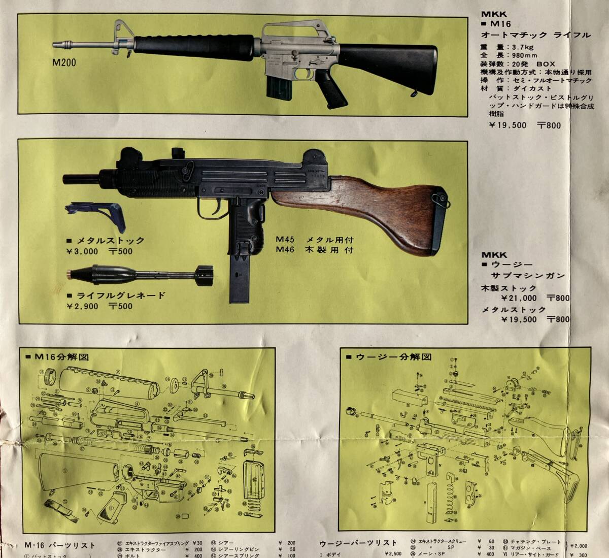 Yahoo!オークション - マルシン工業 MKK モデルガンカタログ 1980年代 ...