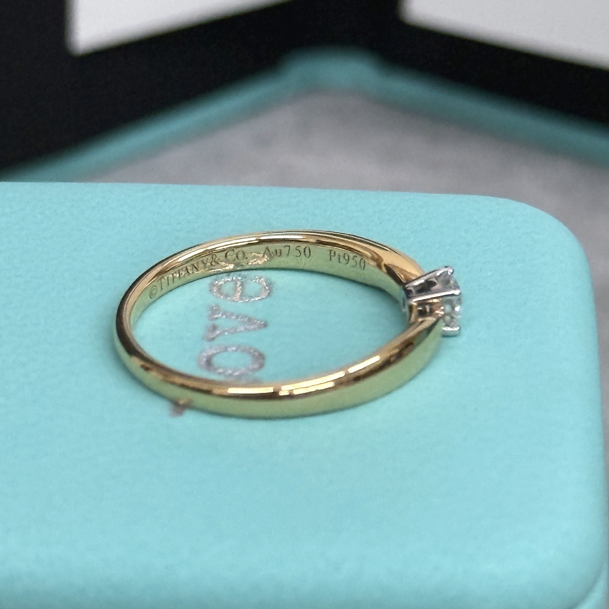 ティファニー Au750 pt950 0.2ctダイヤ付きコンビリング 2.8g 書類付(イエローゴールド)｜売買されたオークション情報、yahooの商品情報をアーカイブ公開 - オークファン ...