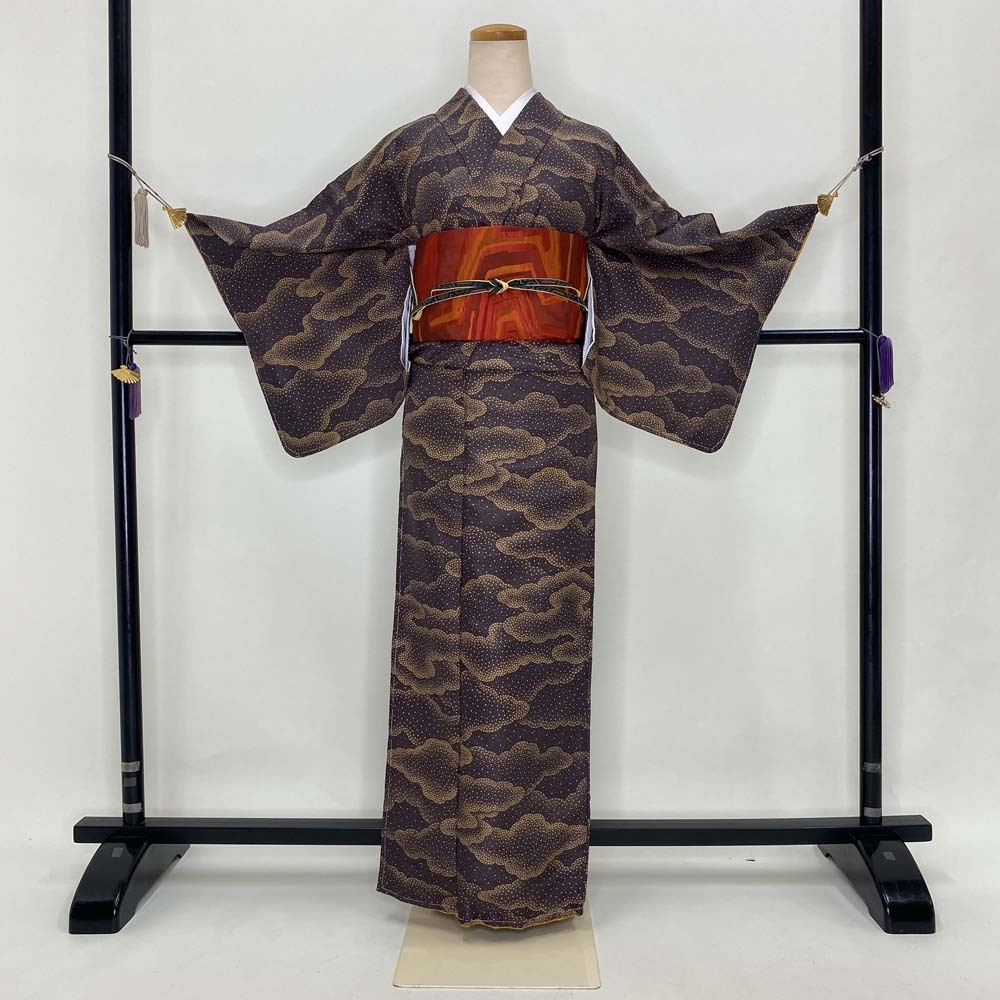 Yahoo!オークション - 着物セット 3点セット おしゃれセット小紋 裄65c...