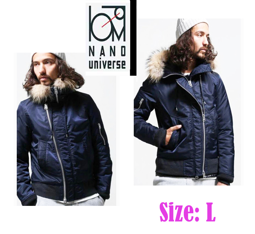 Yahoo!オークション - nano universe ナノユニバース DOUBLE ZIP N-2B ...