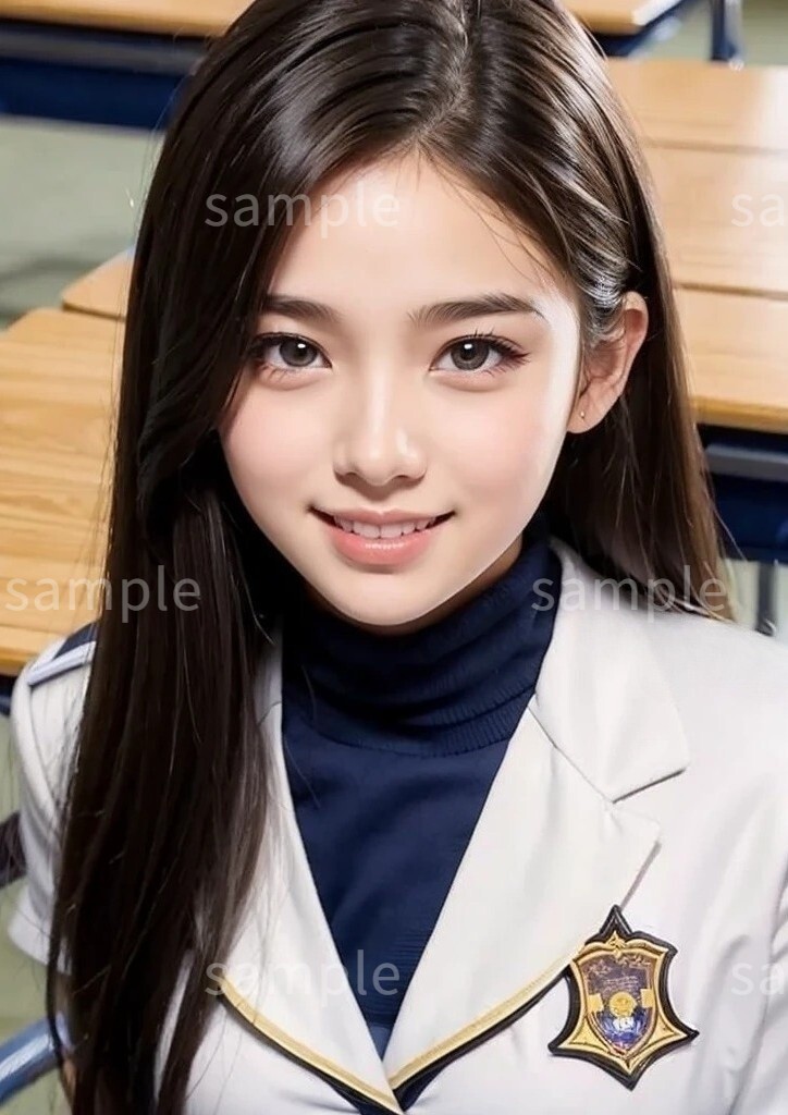 Yahoo!オークション - （6131）1点もの AI 美女 AI イラスト A4ポスタ...