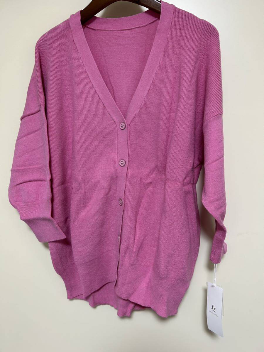 Yahoo!オークション - L'atelier raffin カーディガン ピンク 未使用 ...
