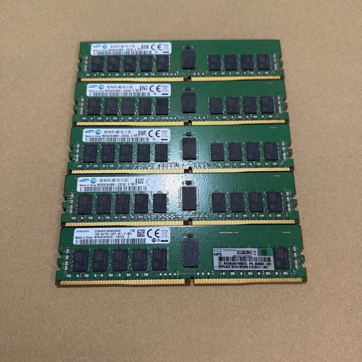Yahoo!オークション - Samsung PC4-2400T-RC1-11-DCD 16GB × 5枚 計80...